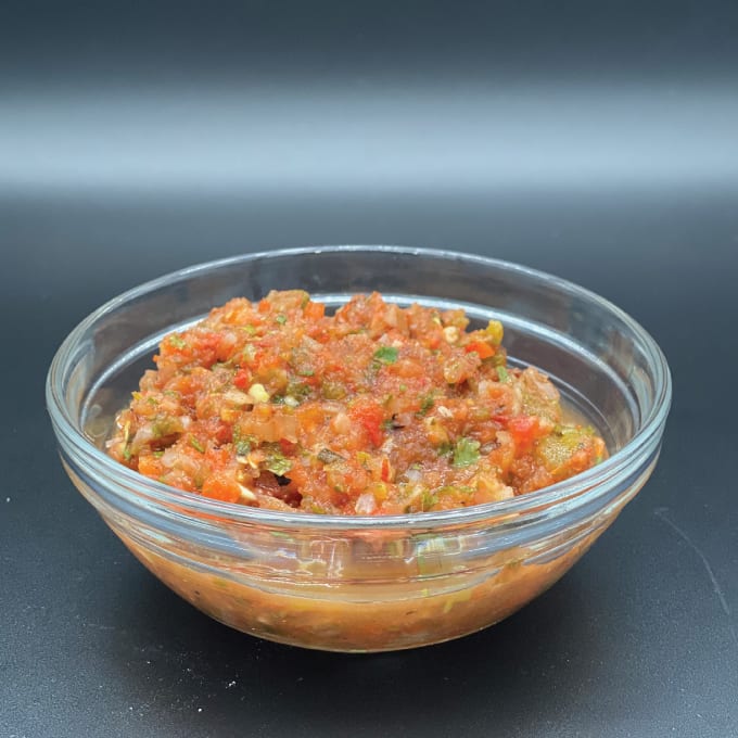 Roasted Vegetable Salsa - Maple Bacon Something - Tostada Week