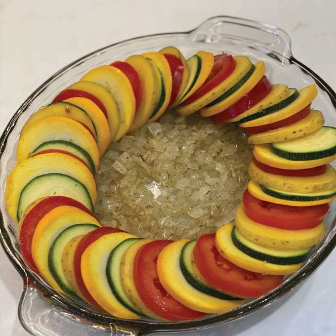 Summer Vegetable Tian - Maple Bacon Something